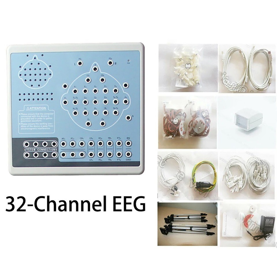CONTEC 16 Channel EEG Digital Brain Electric Activity Mapping software ...