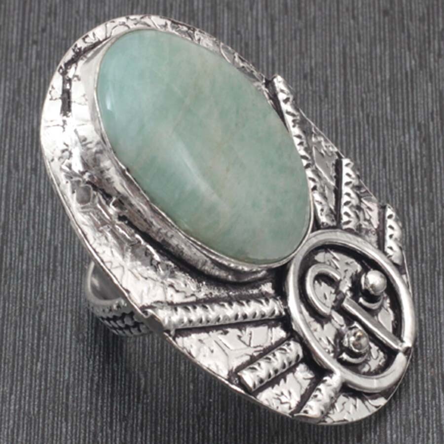 Amazonite Antique Style Handmade Gemstone Ring Jewelry US Size 7 M8543 ...