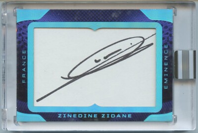 2018 Panini Eminence Soccer Zinedine Zidane Cut Auto Autograph 1/2 ...