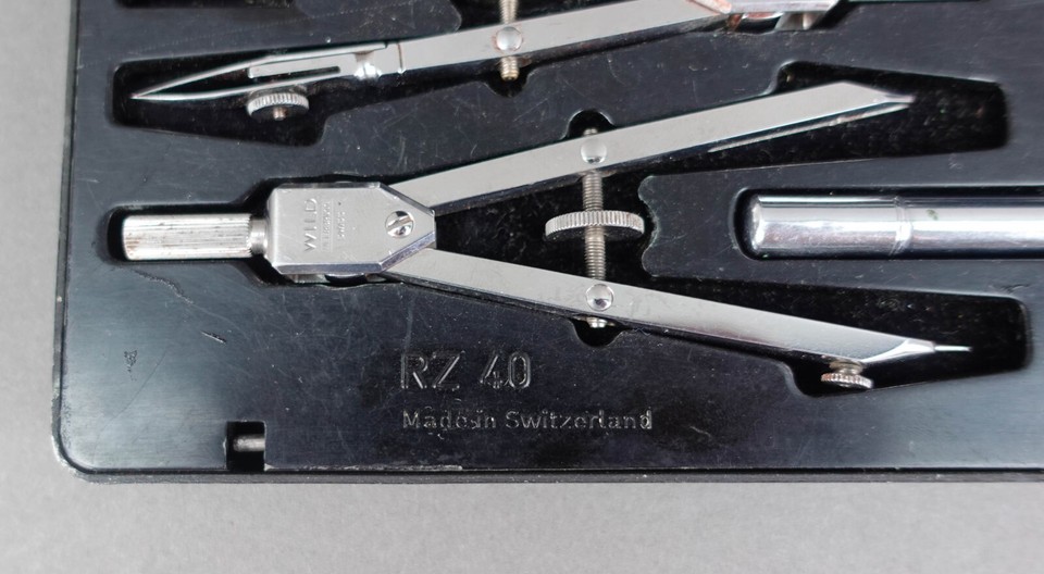 Wild Heerbrugg Switzerland RZ40 Engineers Precision Drafting Set (Read ...