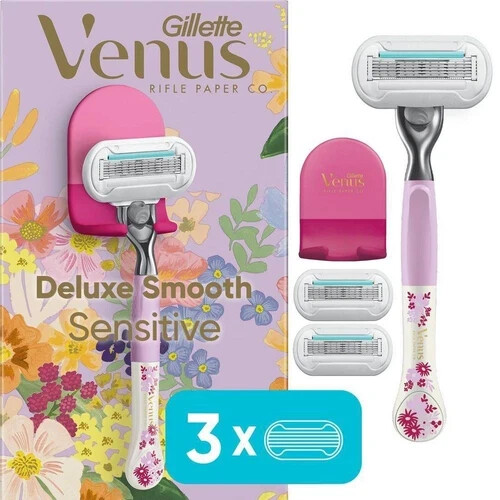 Gillette Venus Rifle Paper Co. - Deluxe Smooth Sensitive Razor 3 ...