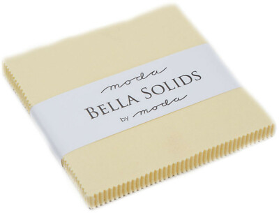 Baby Yellow Bella Solids Moda Charm Pack 42 100% Cotton 5" Precut Quilt ...