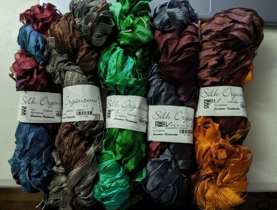 Karabella Yarns Silk Organzina Italian Ribbon Yarn (pick color) | eBay