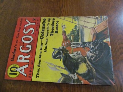 ARGOSY WEEKLY PULP, SEPTEMBER 22, 1934, GARDNER, ROSCOE, SKELETON COVER ...