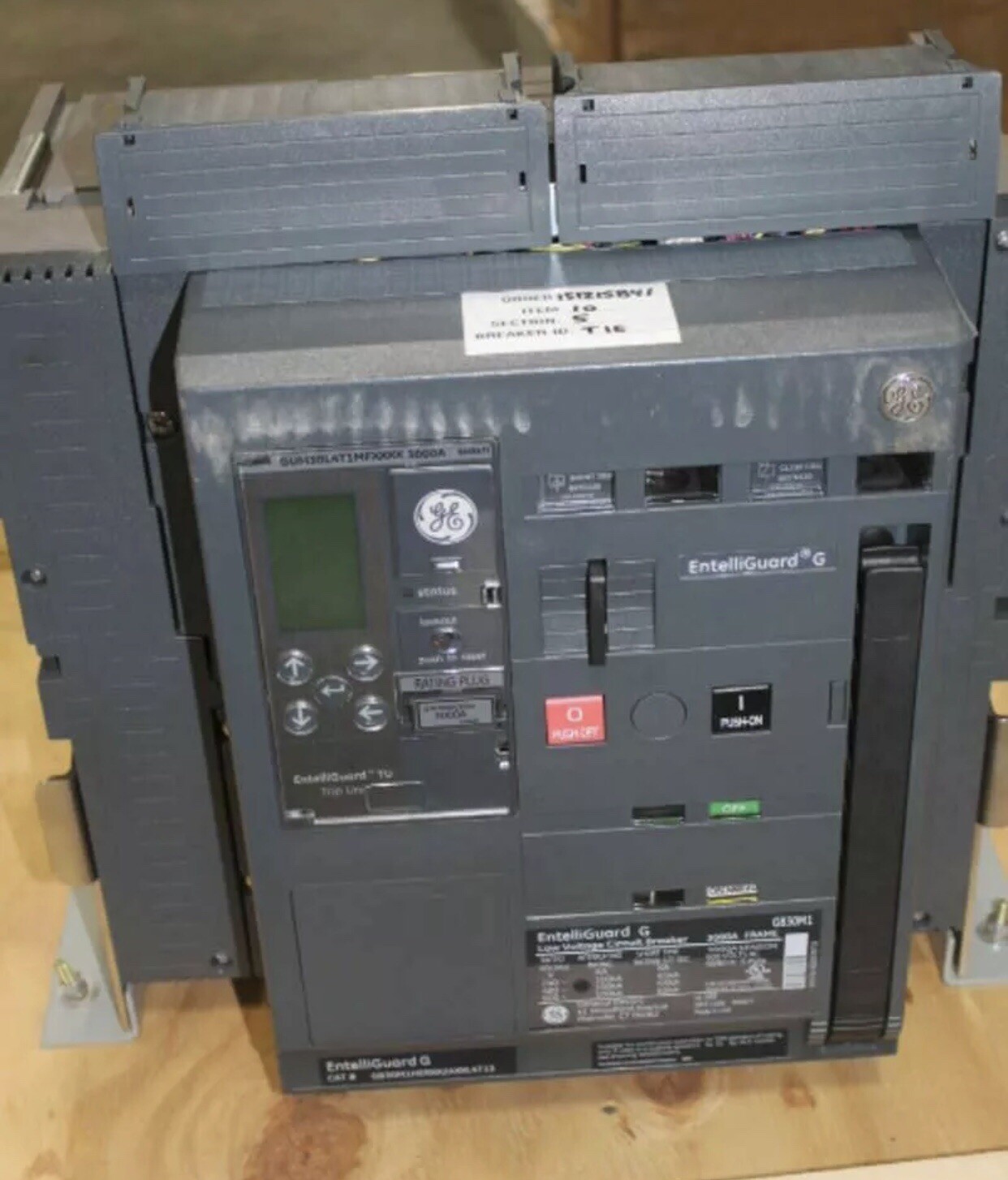 GE 3000A Frame 3 Pole 600V Entelliguard G Low Voltage Circuit Breaker ...