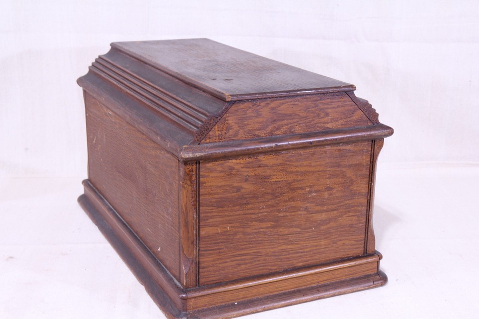 Singer Treadle Sewing Machine Wood Bonnet Cover Top Coffin | eBay