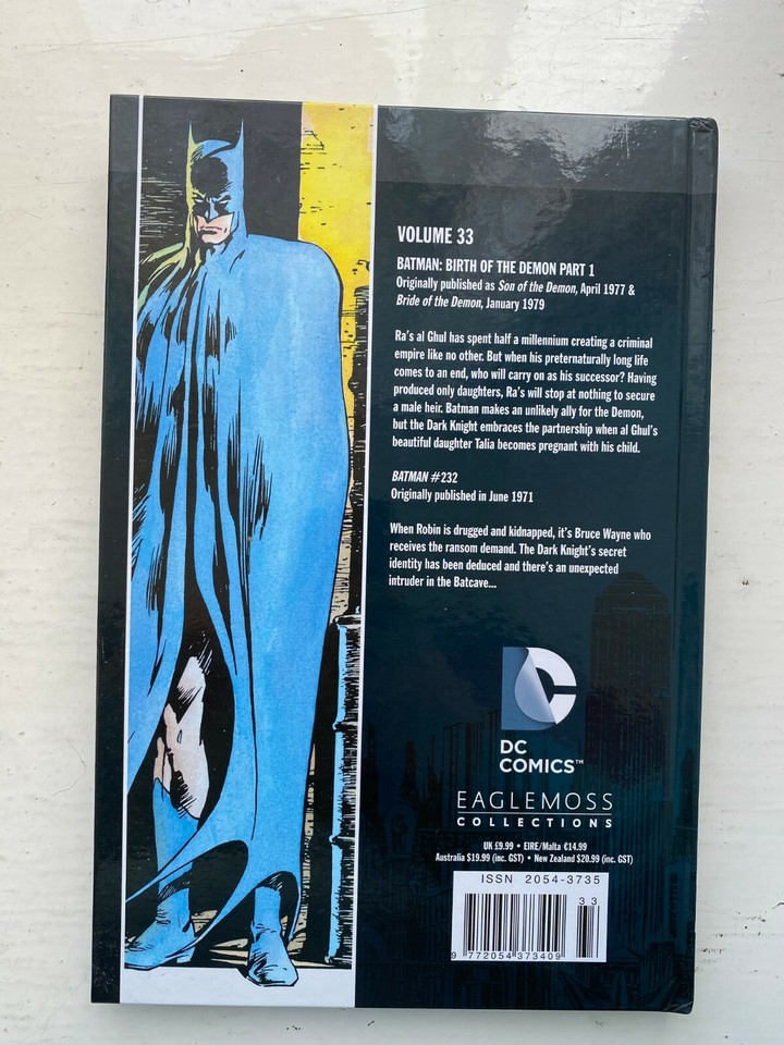 Dc Eaglemoss Graphique Roman Collection #33 Batman Birth Of The Demon ...