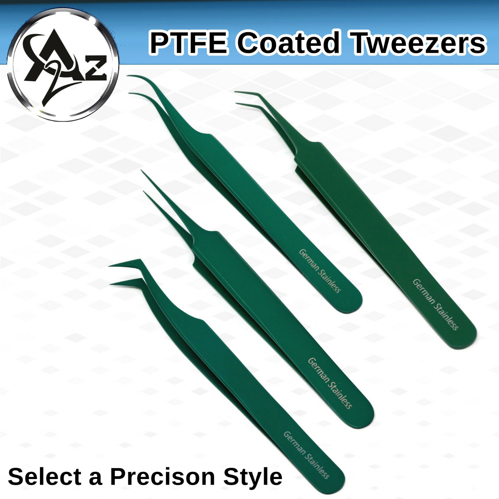 PTFE Coated Non-Coated Fine Precision Point Tweezers Stainless Steel ...