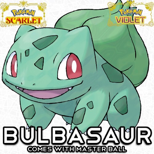 Non-Shiny Bulbasaur 6IV Lv. 5 Modest or Bold Nature Pokemon Scarlet ...