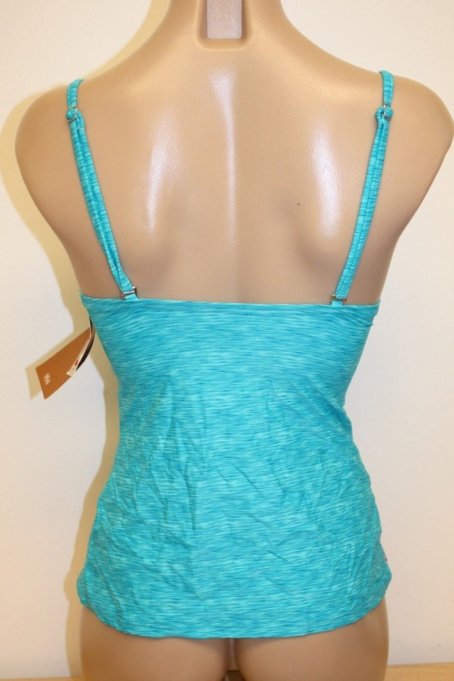 NWT Captiva Bikini Swimwear Swimsuit Tankini Top Turq Removable Straps ...