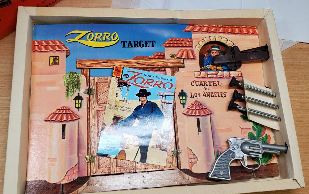 Vintage Knickerbocker 1959 Disney Zorro Box Dart Gun Target Set | eBay