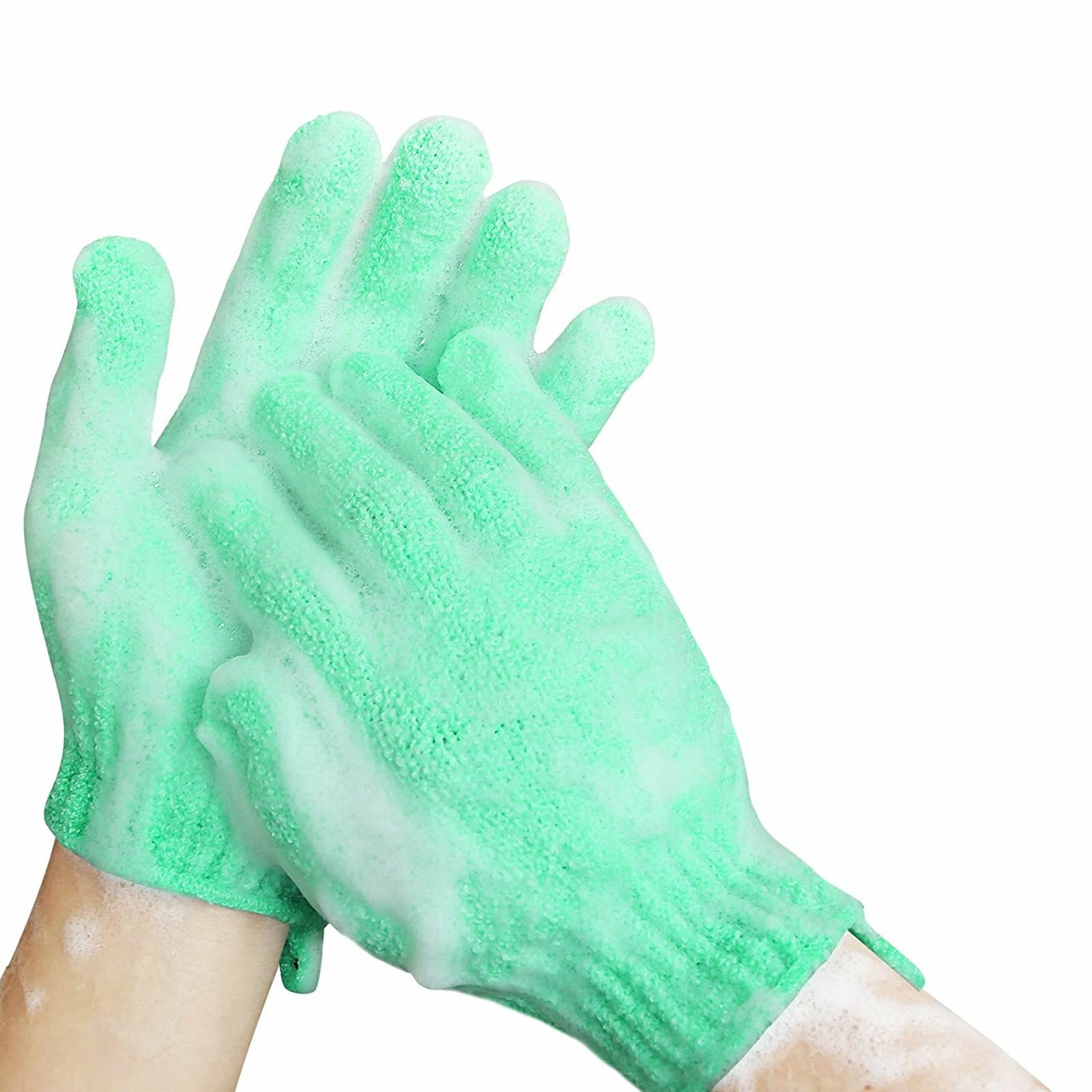 Exfoliating Spa Bath Gloves Shower Soap Clean Hygiene Body Scrub Loofah ...