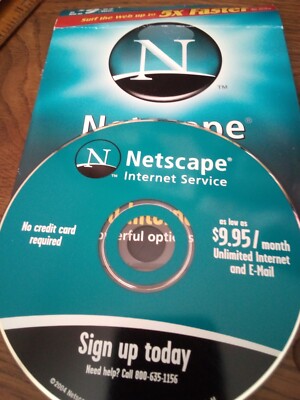 (NOS) Vintage NETSCAPE Internet Service CD Dial-Up 7.1 Circa 2004 Free ...
