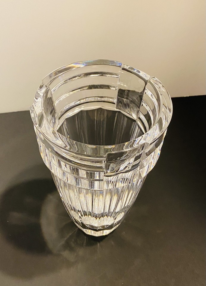 Orrefors Full Lead Crystal Vase Lagerbielke Design EL 4733-22, Sweden ...