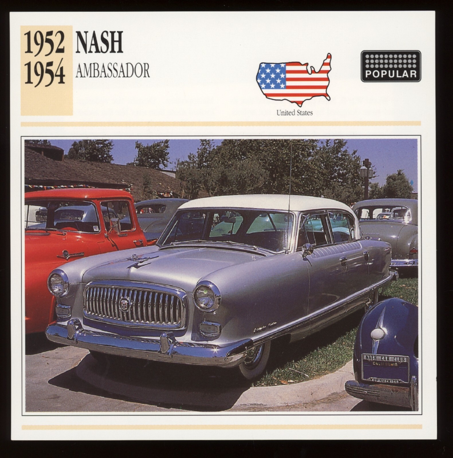 1952 - 1954 Nash Ambassador Classic Cars Card | eBay