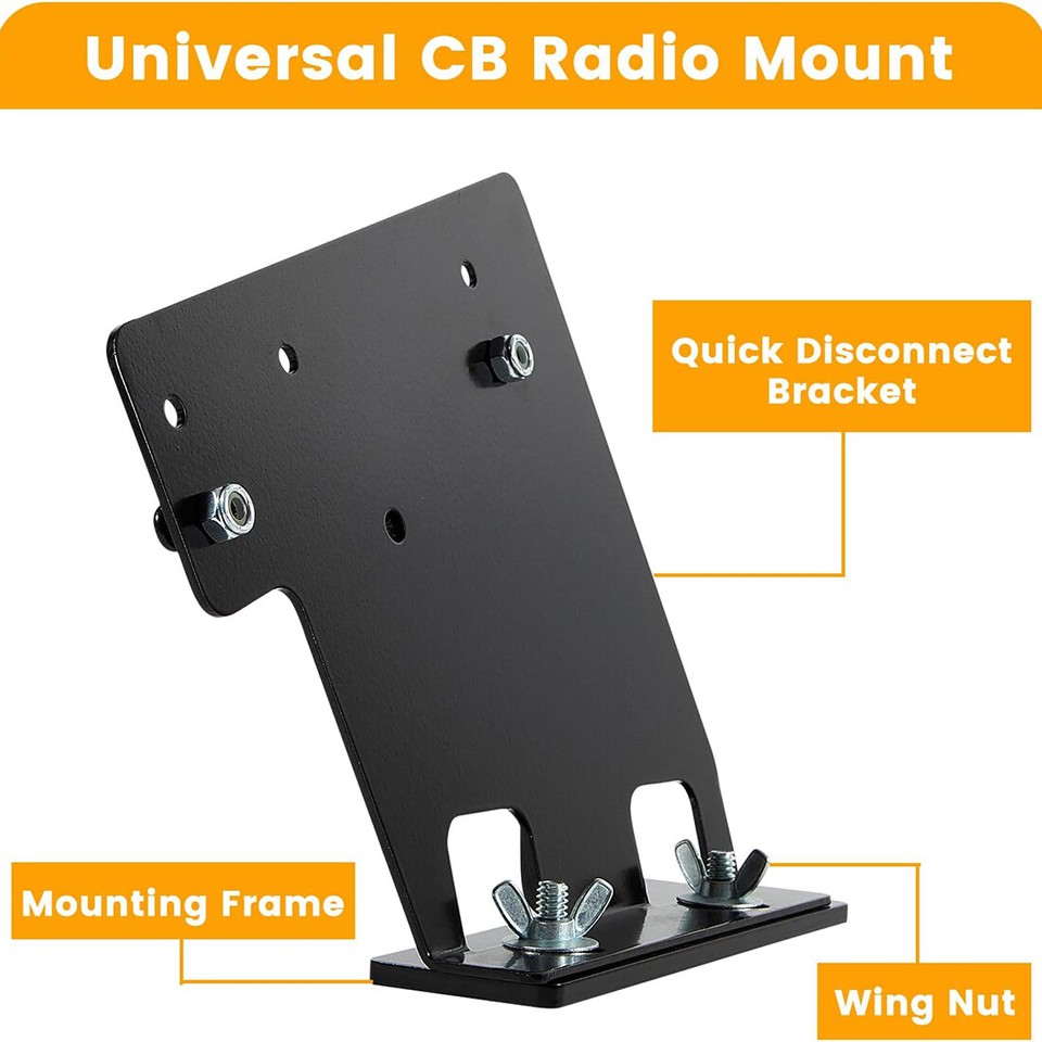 Passenger Side Quick Disconnect Universal CB Radio Mount Mobile Radio ...