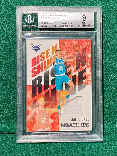 2020-21 Panini Hoops LAMELO BALL Rise N Shine Jersey Patch Rookie RC ...