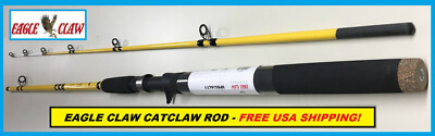 EAGLE CLAW CATCLAW 8' Fiberglass Casting Rod #CC802MHC FREE USA SHIP ...