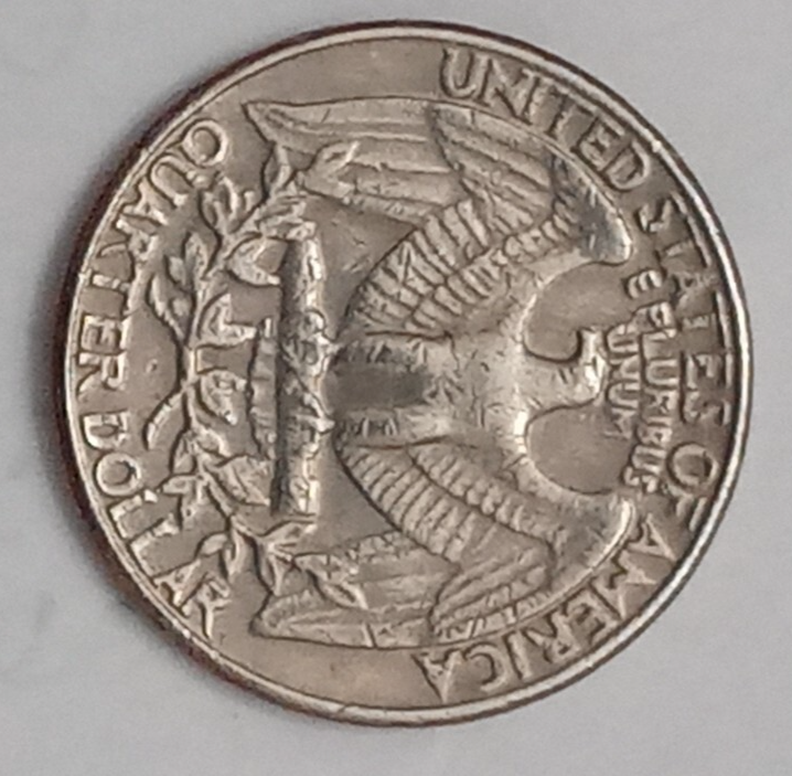 1983 P Washington Quarter with Filled In Mint Mark, circulated and ...