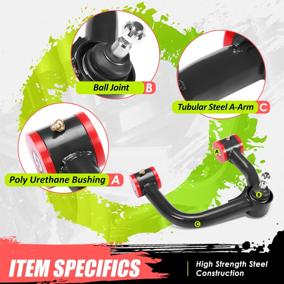 J2 Black Steel Front Upper Control Arms For 03-23 Toyota 4Runner Lexus ...