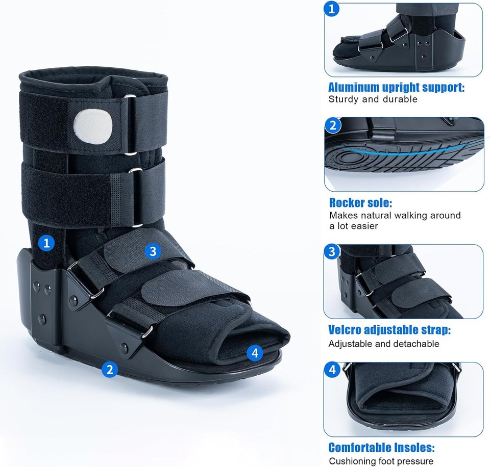 Walking Boot Fracture Boot for Broken Foot, Sprained Ankle - Medium | eBay