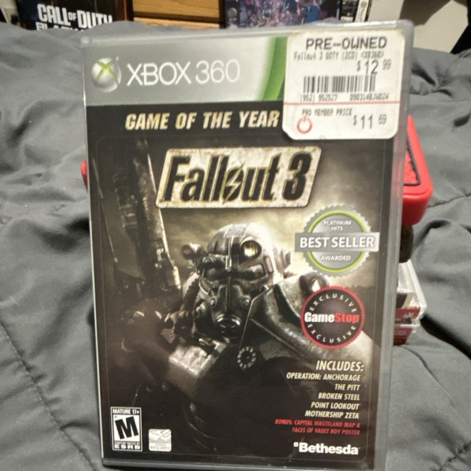 Fallout 3 Game of the Year Edition for Xbox 360 Platinum Hits GameStop ...
