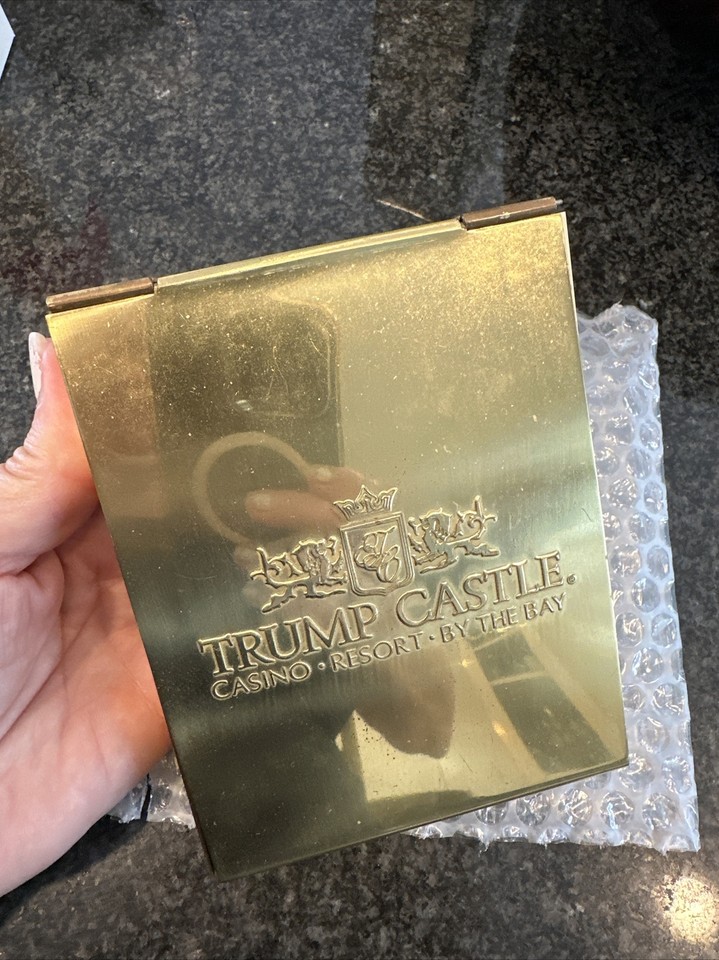 Rare TRUMP CASTLE Casino Resort By The Bay Gold Color Finish Note ...