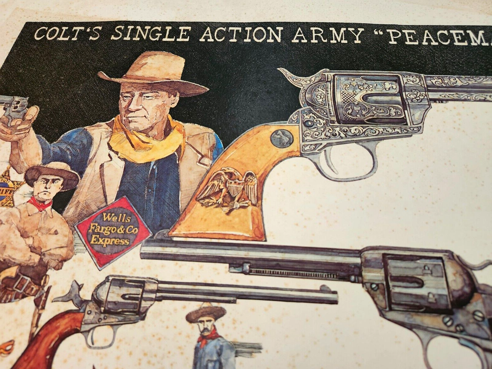 Colt Firearms Poster Vintage Colt Single Action Army Peacemaker Jonh ...