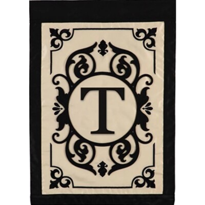 28 x 44 Cambridge Monogram, Letter T, House Applique Flag | eBay