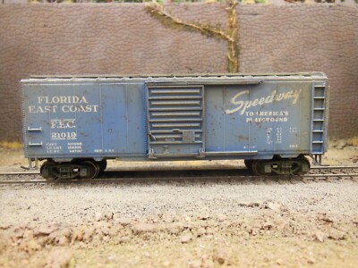 HO SCALE CUSTOM WEATHERED FEC 21019 FLORIDA EAST COAST 40' BOX CAR | eBay