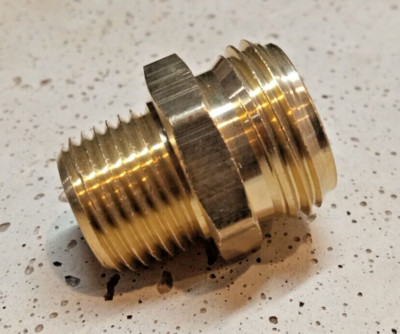 1/2" MIP NPT Male Pipe Thread X Male Garden Hose Thread (MHT) Brass ...