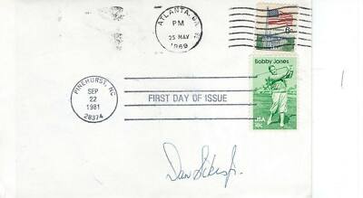 PGA GOLFER SIGNED BOBBY JONES FIRST DAY ISSUE ENVELOPE: Dan Sikes Jr ...