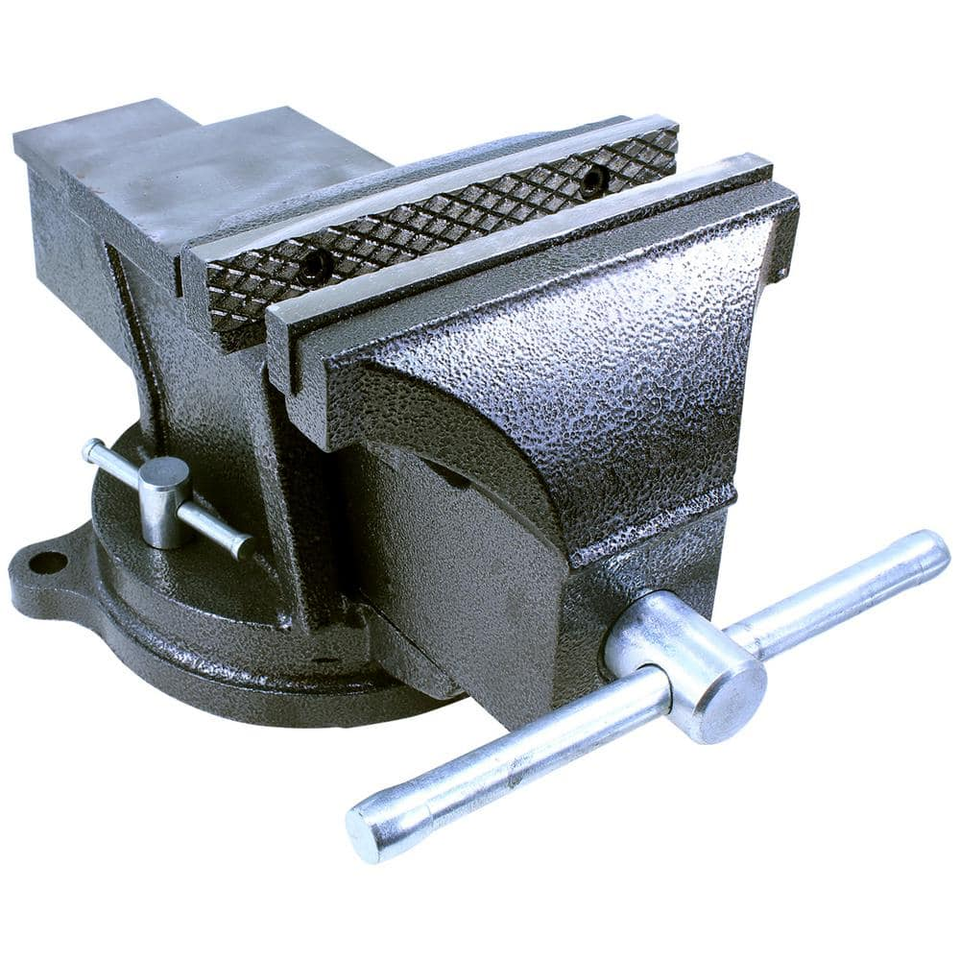 Bench Vise with Swivel Base 6 In. Heavy-Duty Hardened Steel Jaws High ...