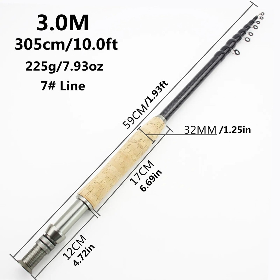2.1M-3.0M Fly Fishing Rod Fenwick fenlite Fly Fenlite Fly Fishing cork ...