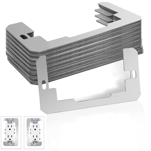 8Pack Metal Flush Fit Device Level Plate for Wall Repair and Loose ...