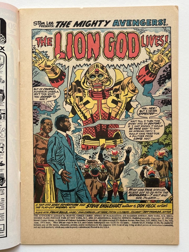 Avengers #112 (1973) 1st Appearance of Mantis High Grade VF+ range | eBay