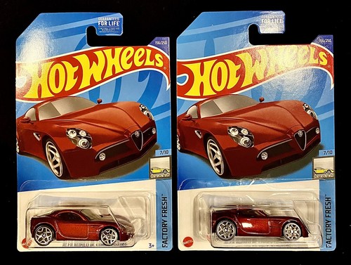 LOT OF 2 - Hot Wheels ALFA ROMEO 8C Competizione 156/250 - HW Factory ...