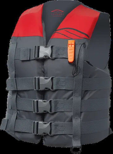 Men's Hydro Red Nylon Vest LG/XL Life Jacket Type 3 PFD Lightweight | eBay