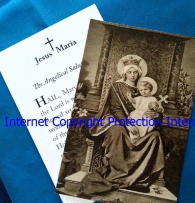 Virgin Mary Christ Child Max Bernatz Angel Salutation Hail Mary LARGE ...