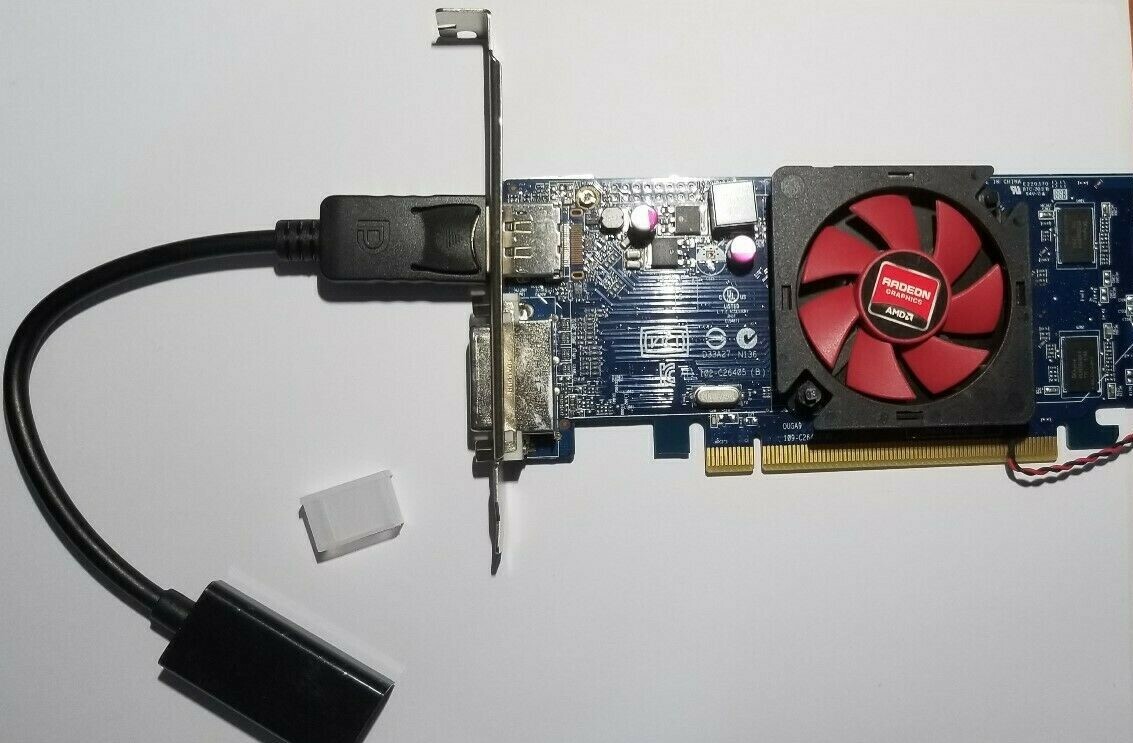 Dell AMD HD 7470 1GB DVI DisplayPort VGA HDMI Adapter Windows 10 Video ...