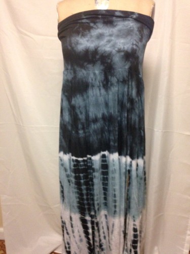 Raviya Plus Size Tie Dye Convertible Dress Black NWT | eBay