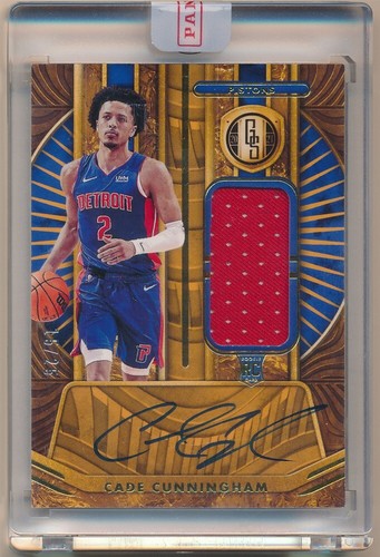 CADE CUNNINGHAM 2021/22 GOLD STANDARD RC AUTOGRAPH JERSEY PATCH AUTO SP ...