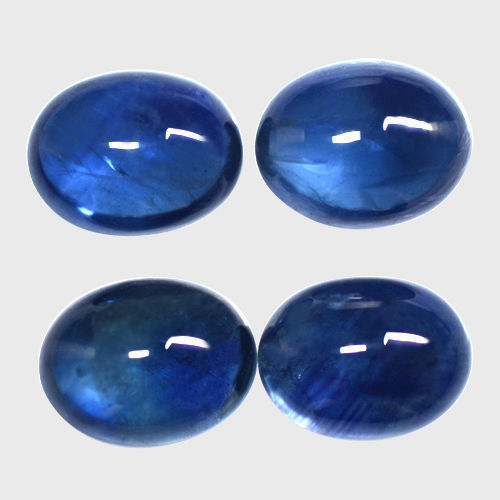 Natural Royal Blue Sapphire Oval Cabochon 9x7 mm Lot 10.14 Cts Thailand ...