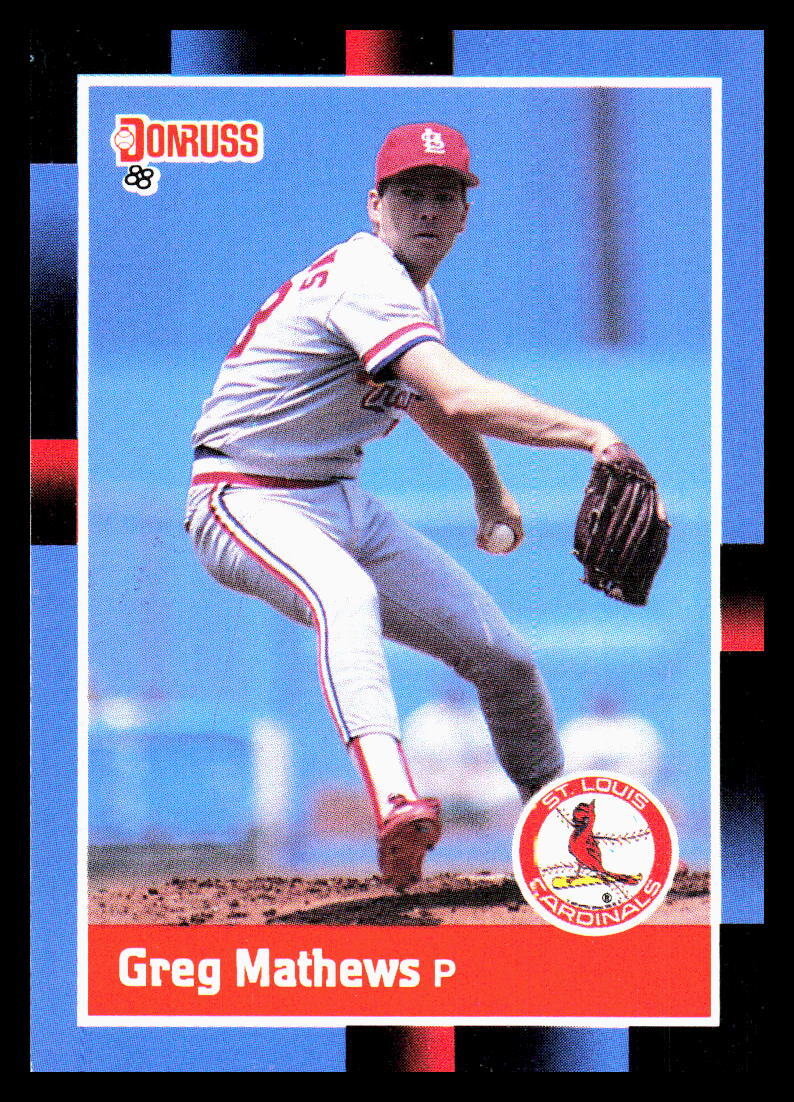 1988 Donruss 84 Greg Mathews St. Louis Cardinals Baseball Card | eBay