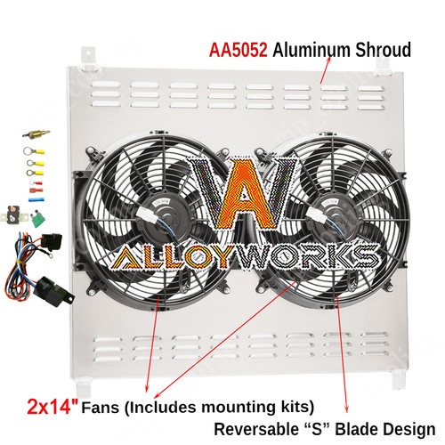 For 2007-2014 10 Toyota Tundra 4.0L V6 Gas Aluminum Shroud+Fan Relay ...