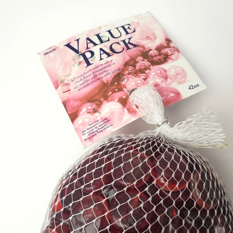 Mixed Lot of Panacea Flat Glass Gems/marbles 9lbs-3oz+ Decoration Vase ...