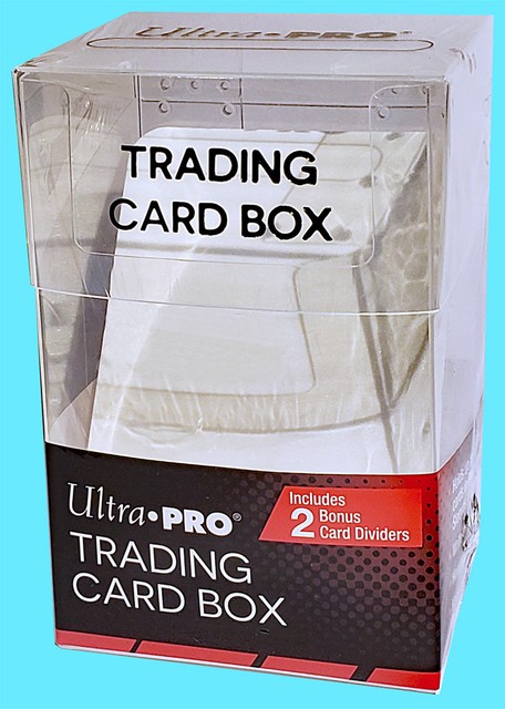 ULTRA PRO 100 TRADING CARD STORAGE BOX w/ 2 DIVIDERS Sports Clear Case ...