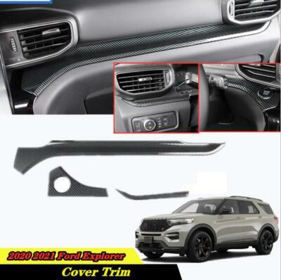 For Ford Explorer 2020 2021 ABS Carbon fiber Inner Center Console ...