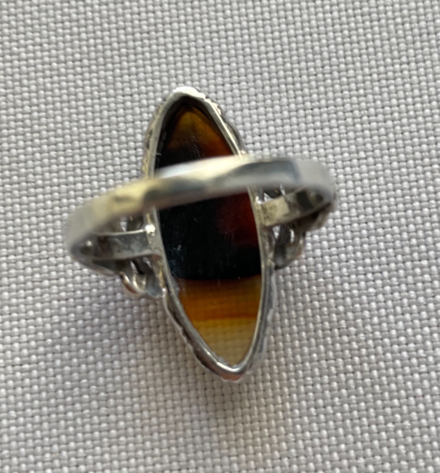 Vintage Clark & Coombs Agate Ring Sterling Silver and… - Gem