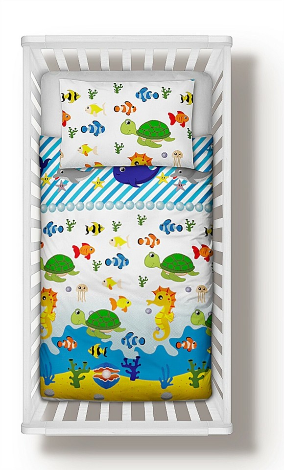 Cot Cot bed Toddler Bed Bedding Set Curtains Nursery Baby Boys Girls ...